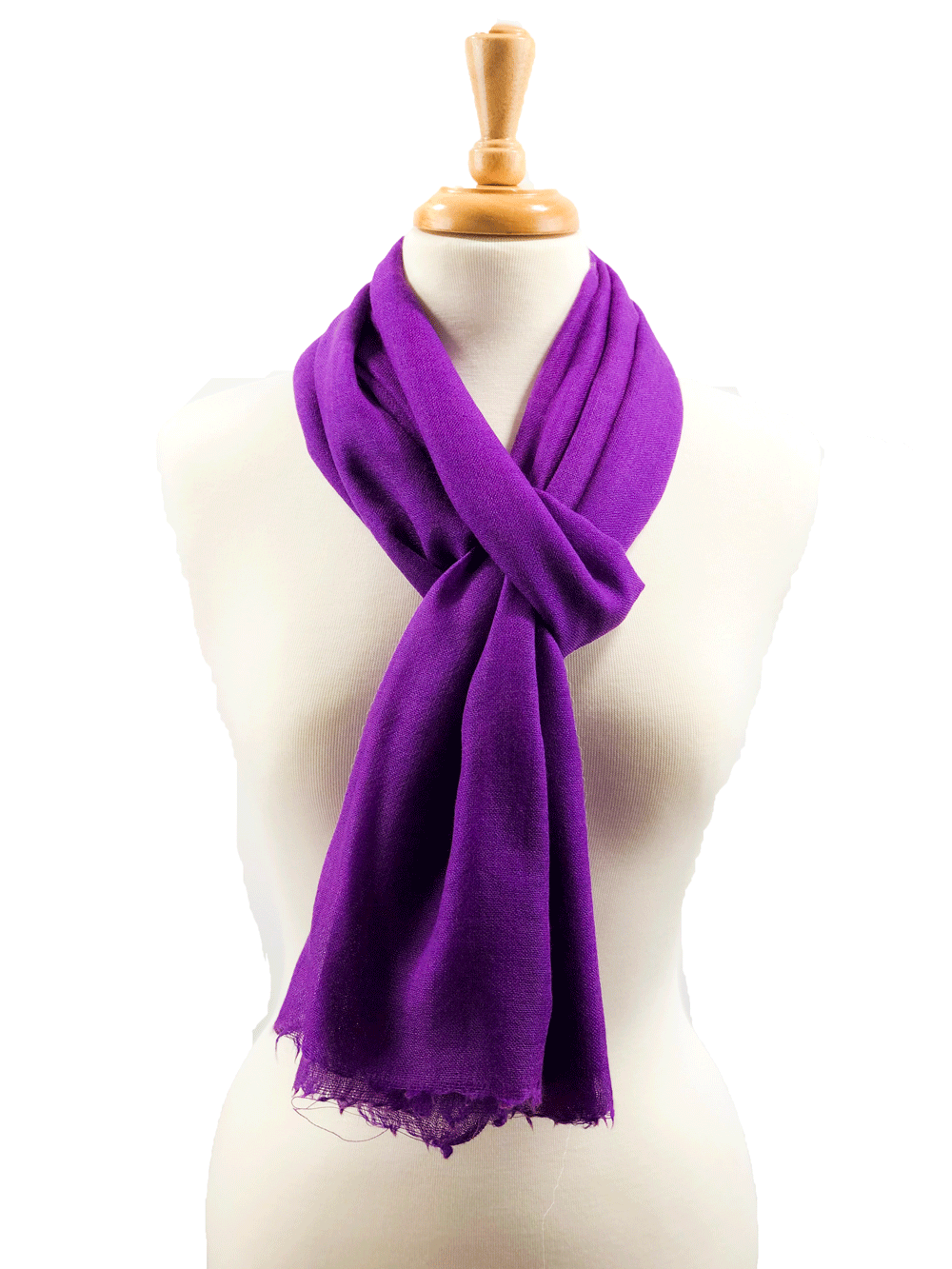 Purple Wool And Silk Solid Scarf | Rayz International
